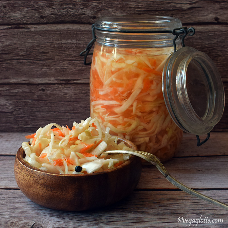 Chou mariné à la russe (végétarien, vegan)