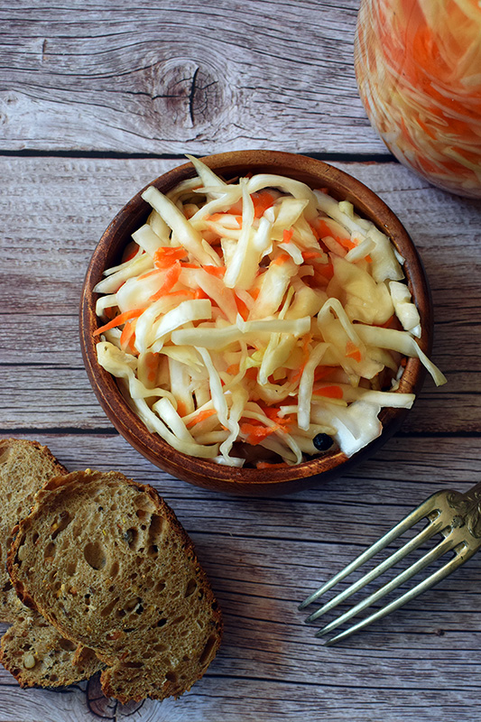 Chou mariné à la russe (végétarien, vegan)