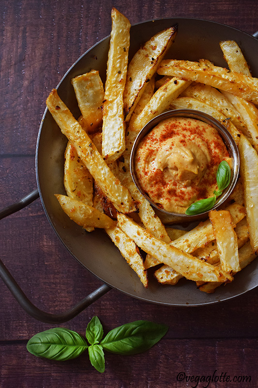 Frites de céleri rave (végétarien, vegan)