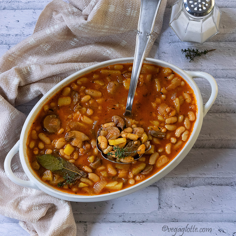 Soupe aux haricots blancs express (végétarien, vegan)