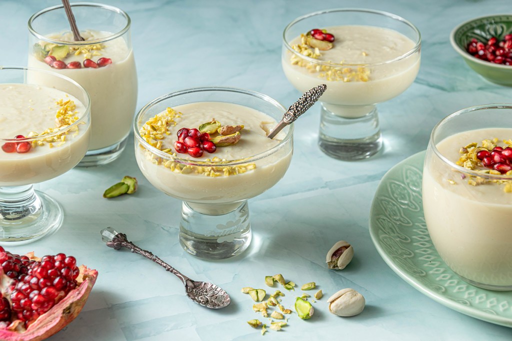 Mahalabia / crème dessert au lait (végétalien, vegan)